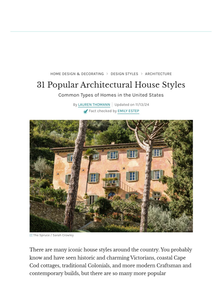 31 Popular Architectural House Styles | PDF | Gothic Architecture | Houses