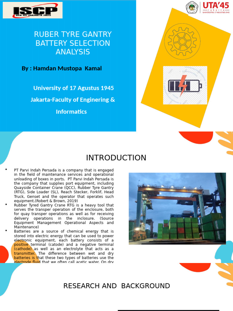 Battery Selection for Rubber Tyre Gantry | PDF | Electrode | Anode