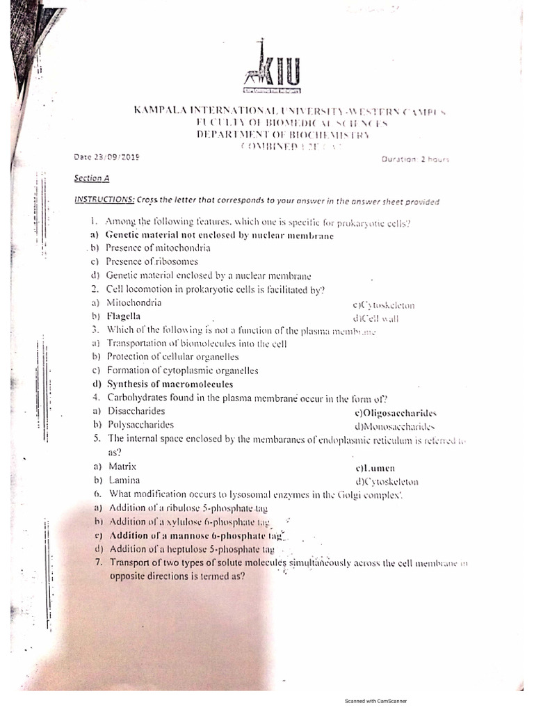 Biochemistry Qns | PDF