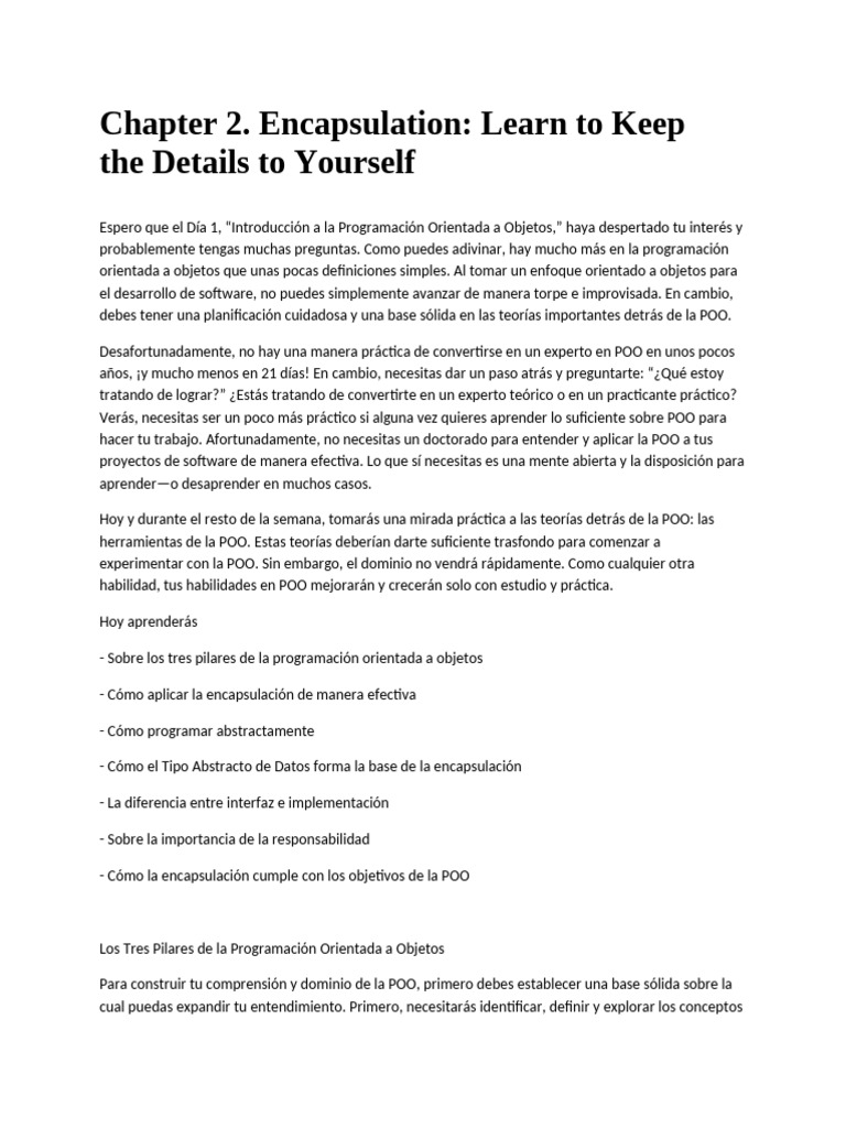 Cap2 Encapsulacion | PDF | Cola (tipo de datos abstractos) | Abstracción