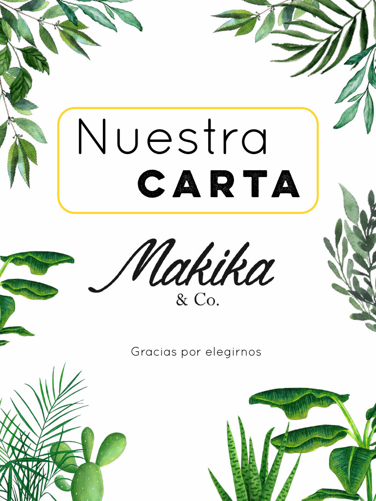 Carta Makika | PDF | Alimentos | Cocina