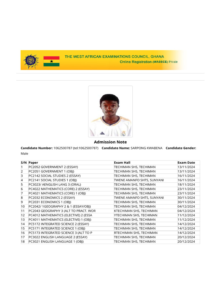 WAEC Ghana Registration-1 | PDF