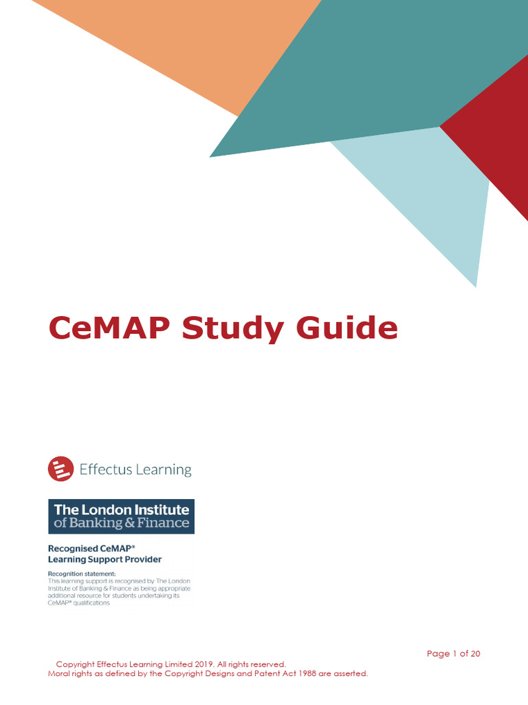 CeMAP-Study-Guide-2019 | PDF | Mortgages | Taxes