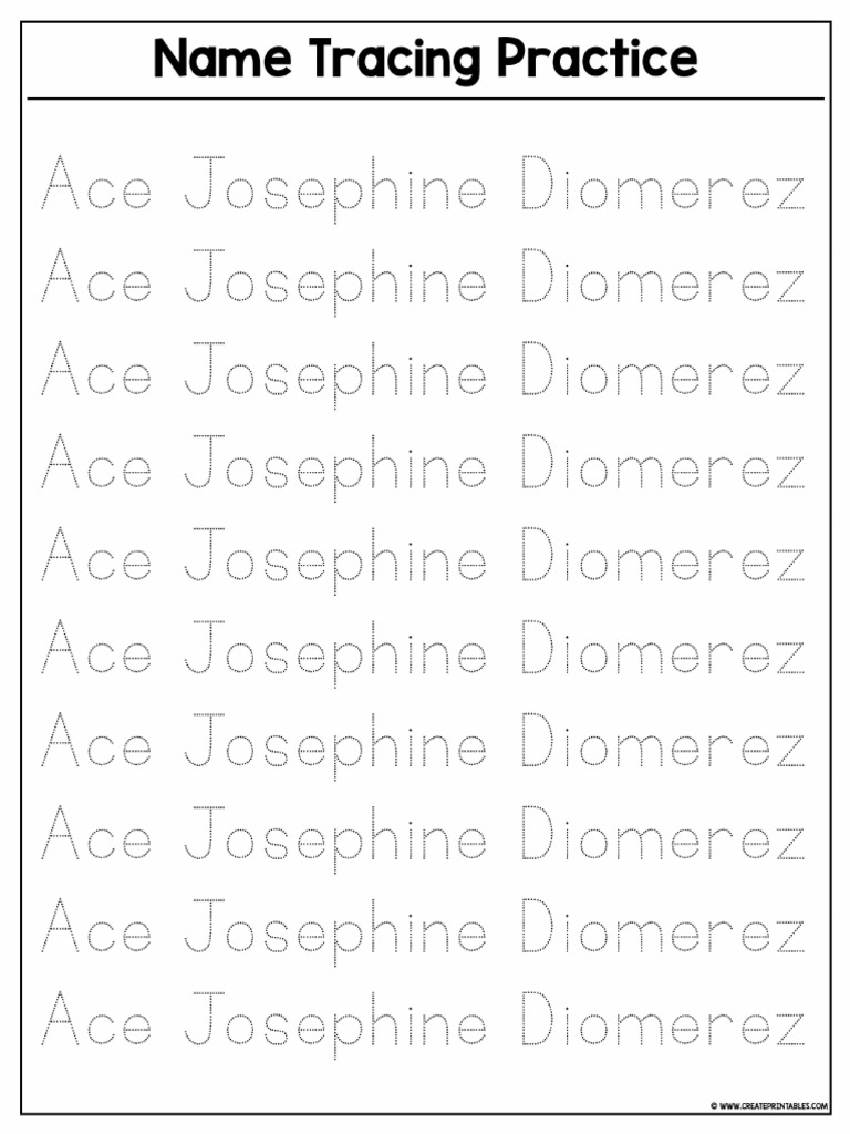 Name - Tracing - Practice C156 0AED EDA4 | PDF
