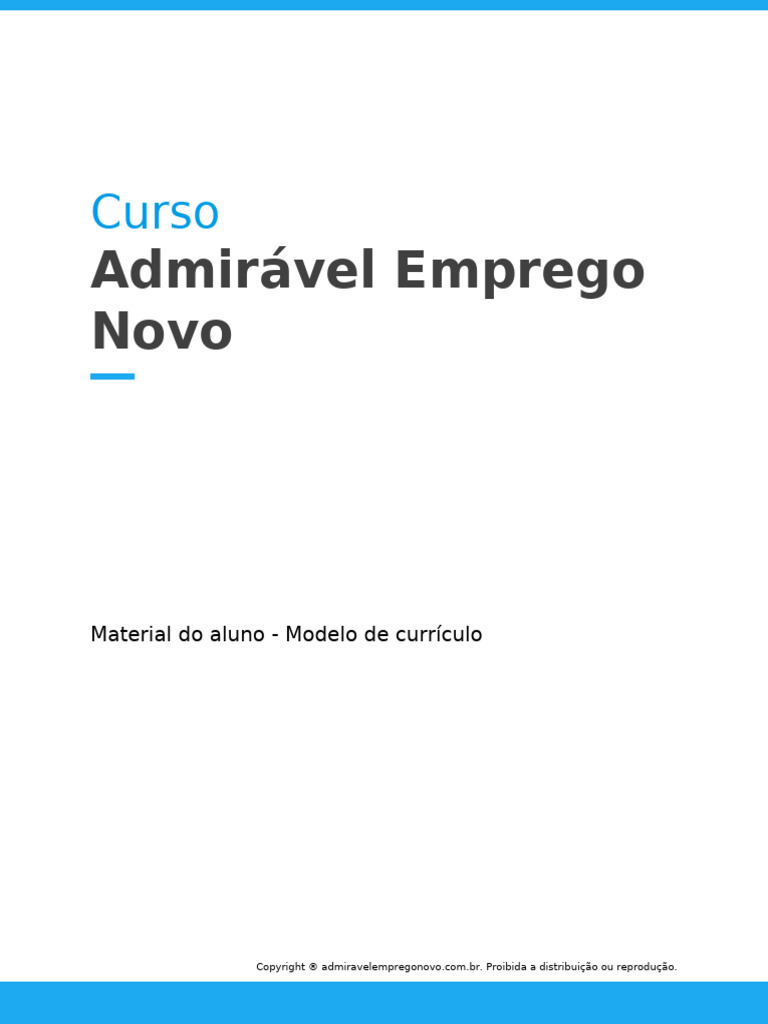 Modelo de CV em DOC 1 | PDF