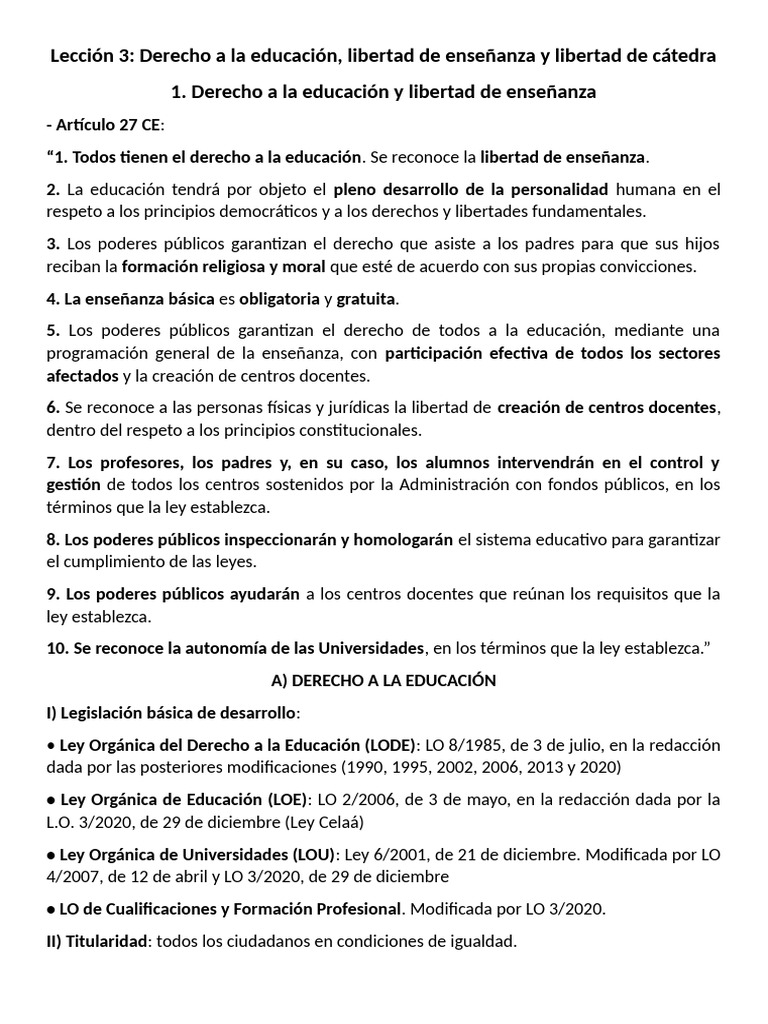Lección 3 - consti | PDF | Enseñando