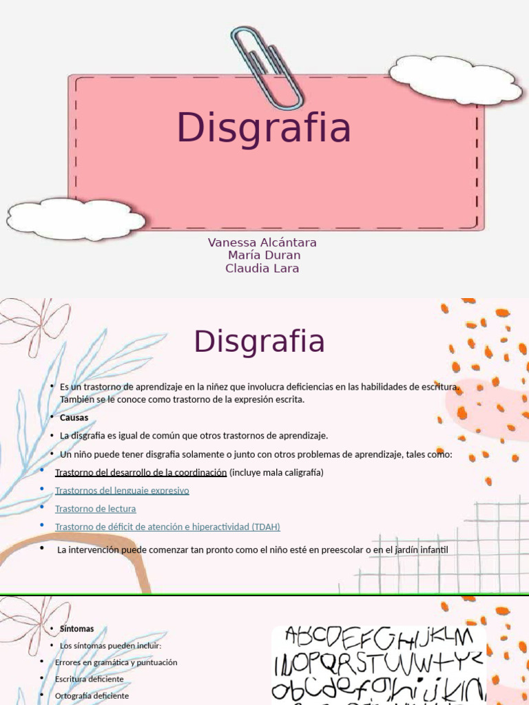 Disgrafia | PDF