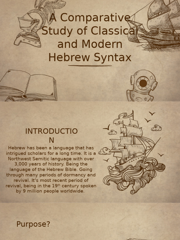 Classic Vs Modern Hebrew | PDF | Hebrew Language | Syntax