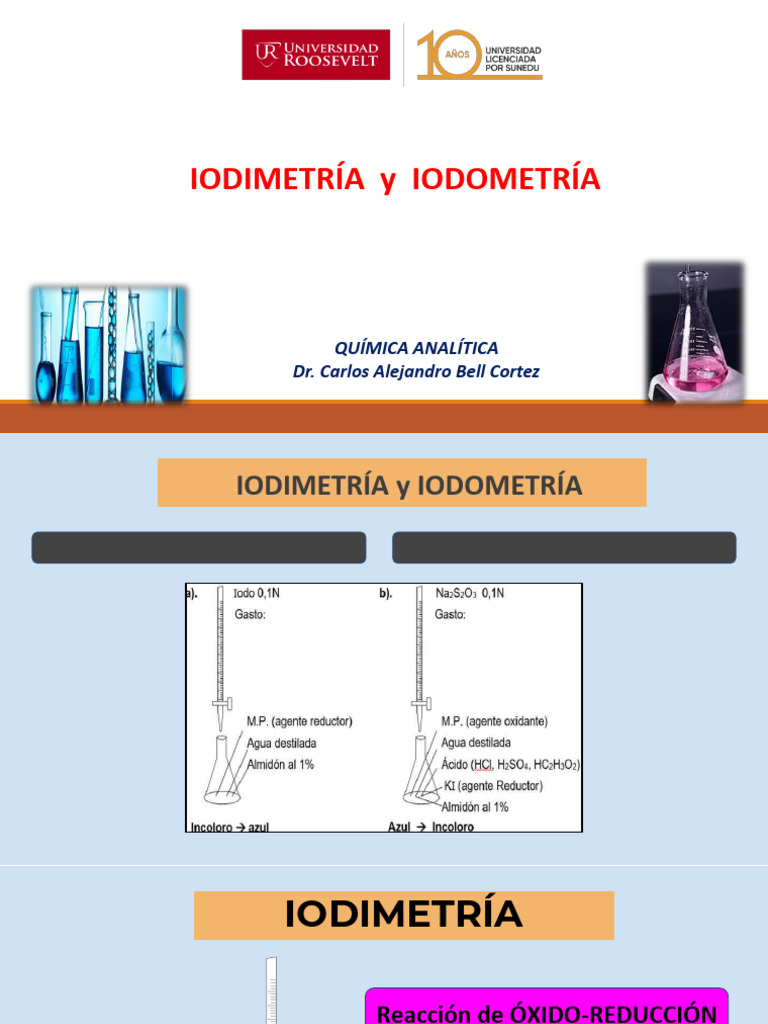 Iodimetría y Iodometria | PDF | Química Física | Compuestos químicos