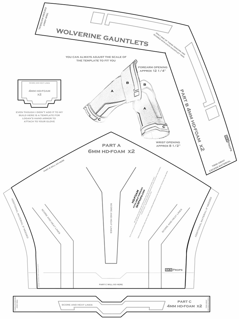 Wolverine Gauntlet Armor SKS Props | PDF
