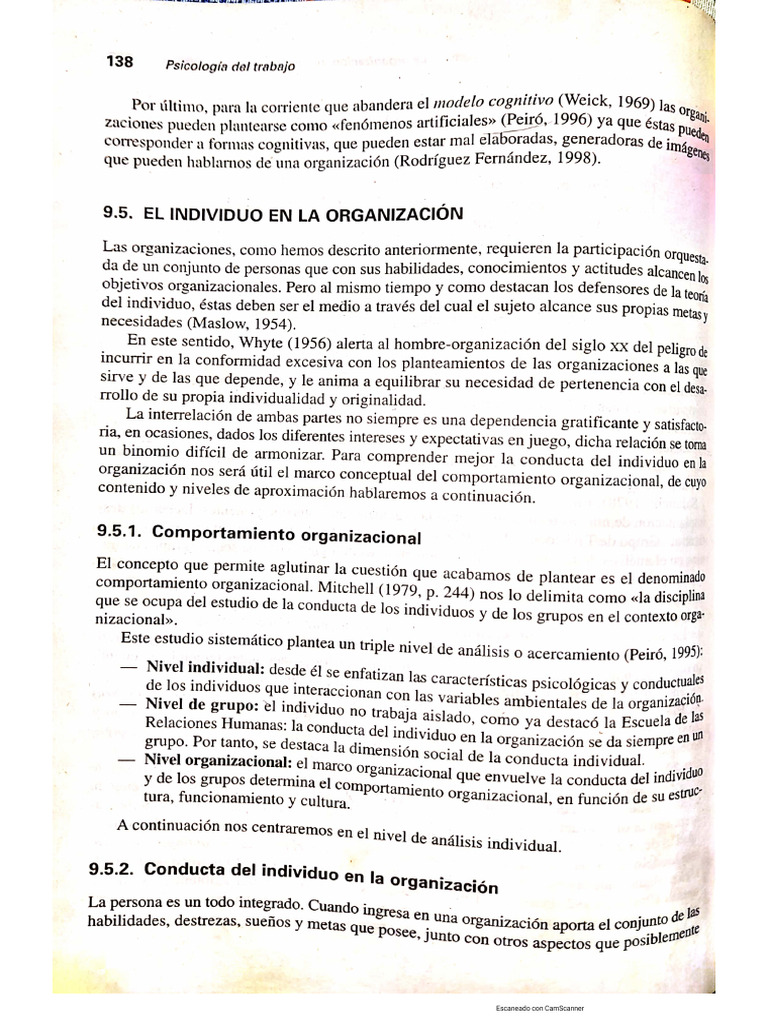 Conducta Del Individuo en La Organización(1)(1) | PDF