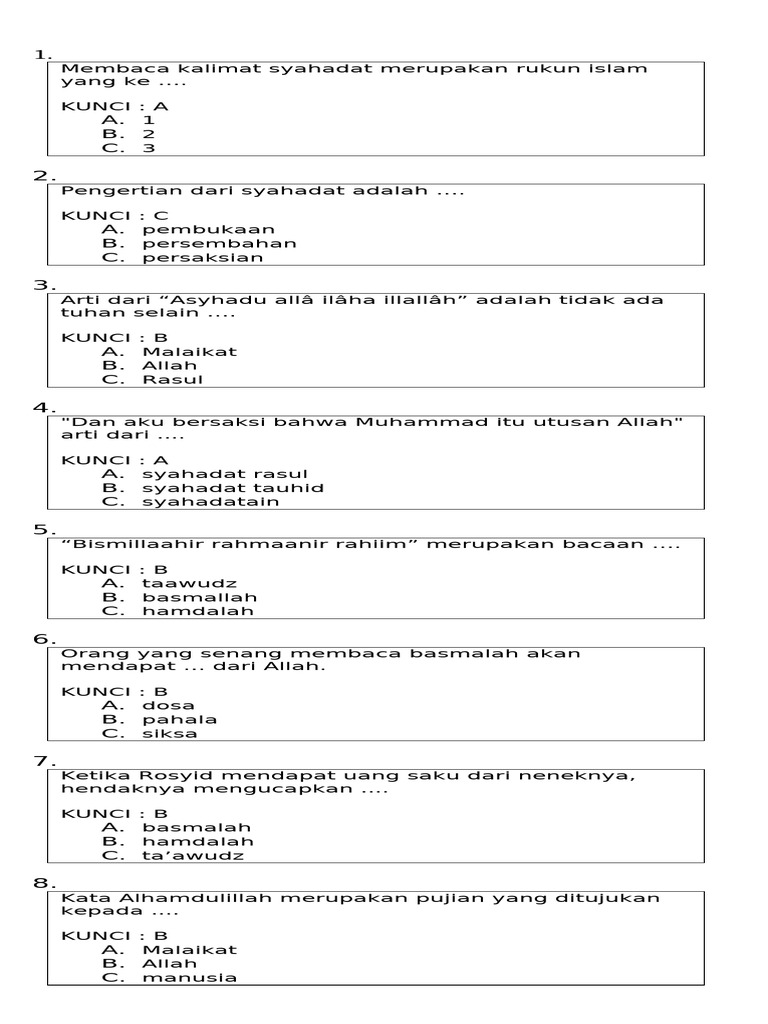 Soal Edubox Sas Aa Ganjil Kelas 1 2024-2025 | PDF