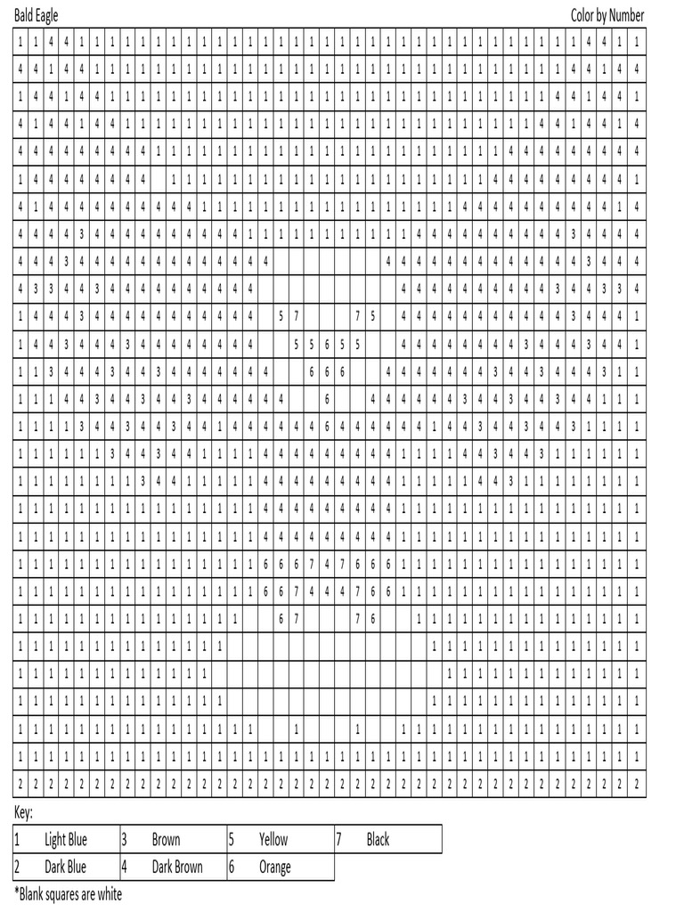 PP36 Bald Eagle Megapixel Coloring Page | PDF | Color