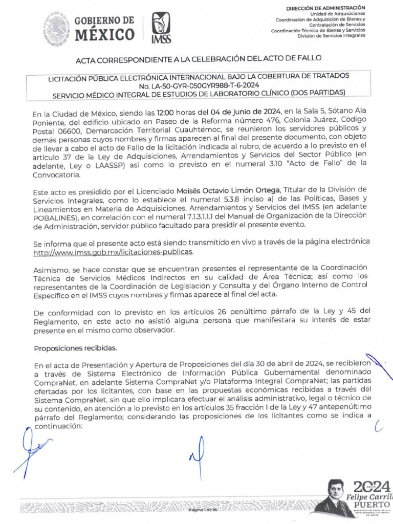 Acta de Fallo T-6-2024 | PDF