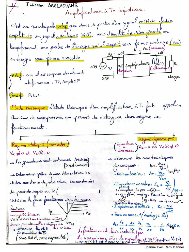 Électronique analogique TP | PDF