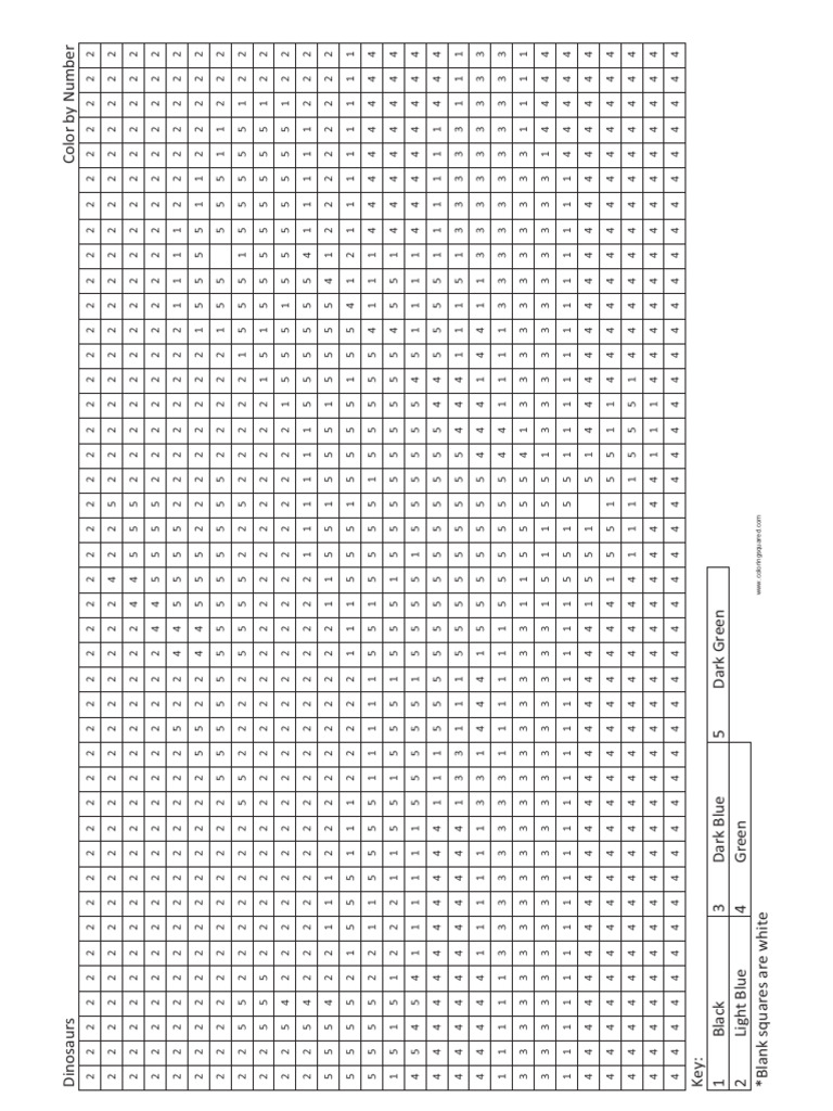 PP7 Dinosaur Megapixel Coloring | PDF