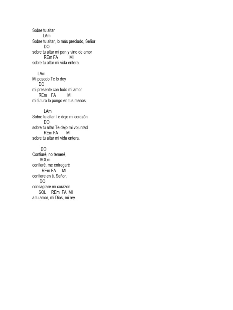 Sobre Tu Altar | PDF