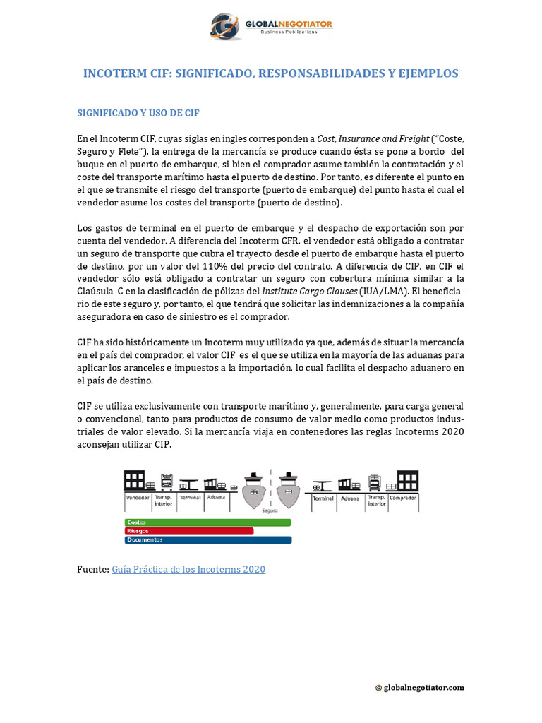 Guía CIF: Uso y Responsabilidades | PDF | Economias | Negocios ...