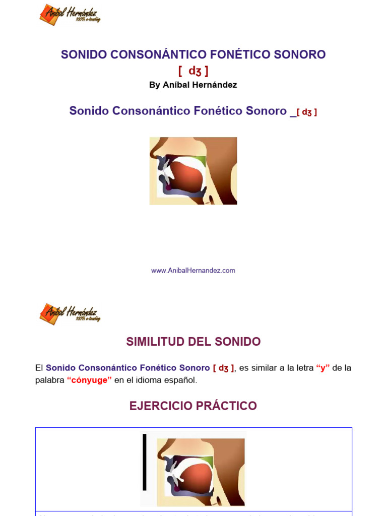 Guía del Sonido [dʒ] en Español | PDF | Fonética | Consonante