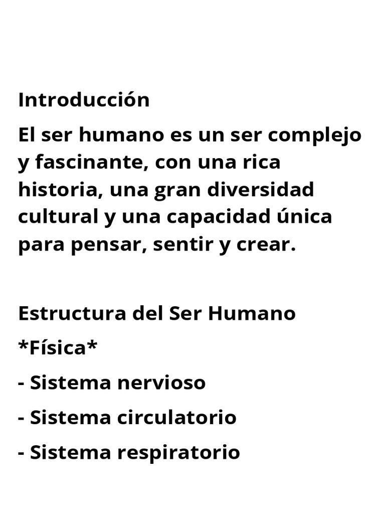 el ser humano | PDF