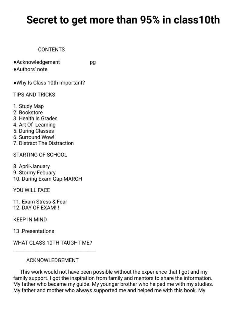 95% book class 10 tips | PDF | Foods