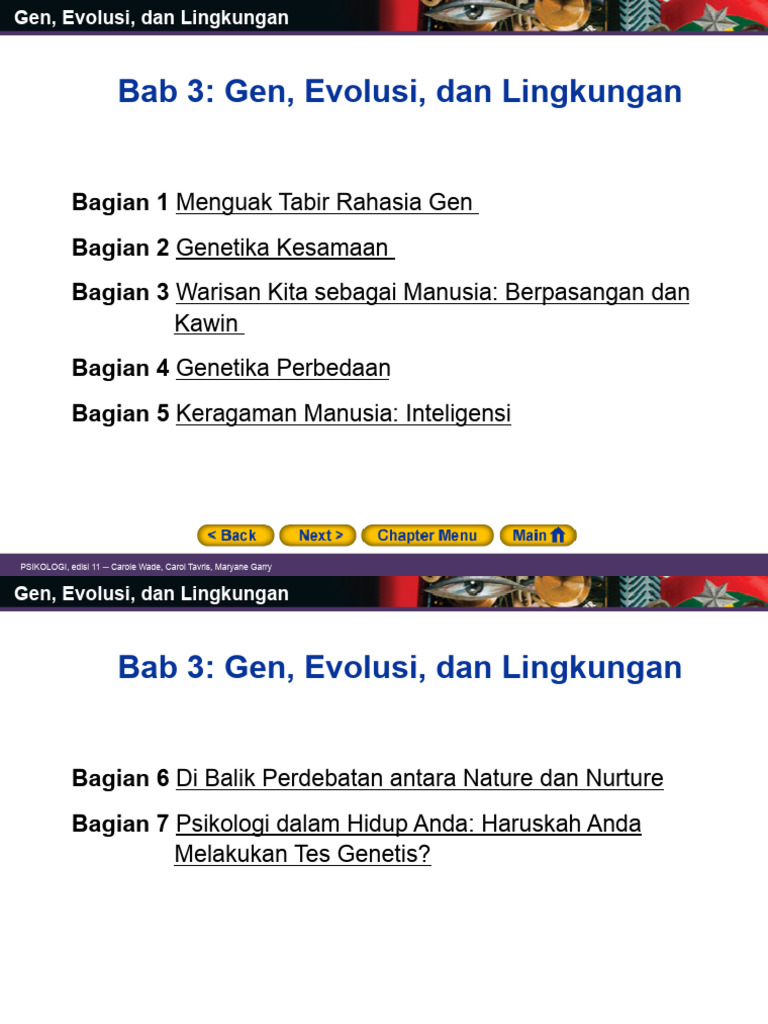 Bab 3 Gen, Evolusi, Dan Lingkungan | PDF