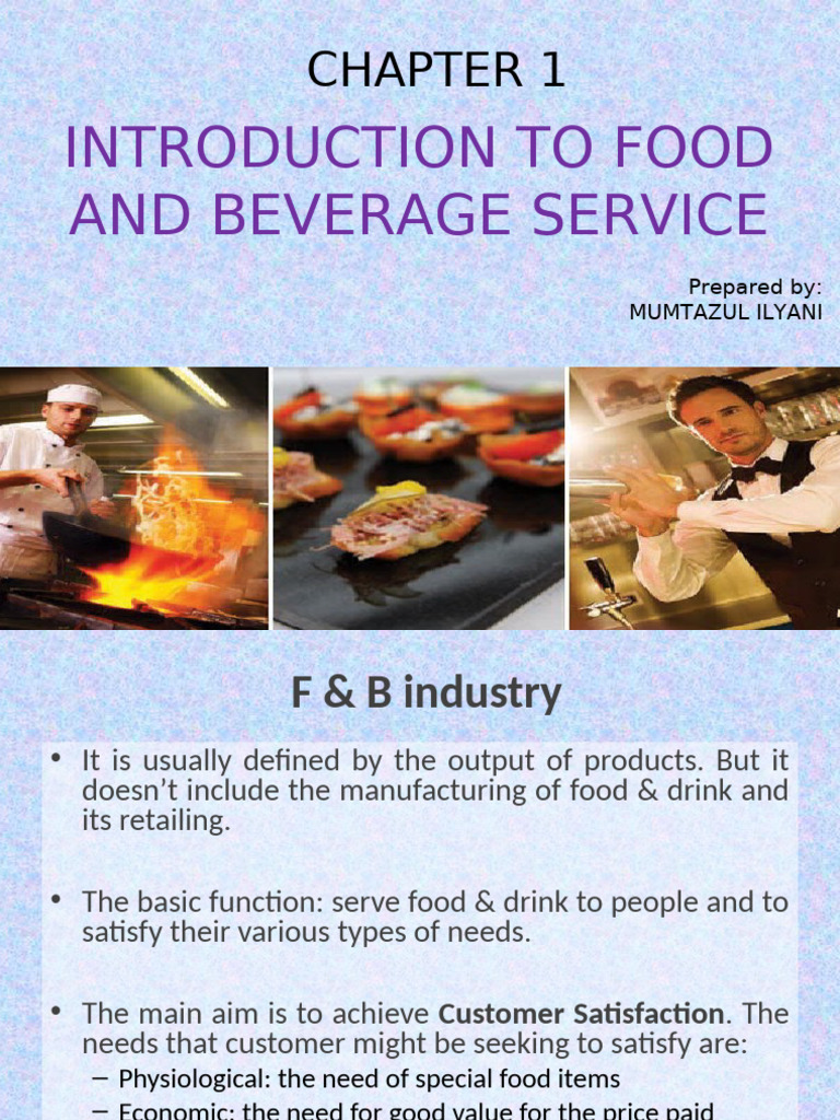 Introduction to Food and Beverage Service | PDF | Waiting Staff ...