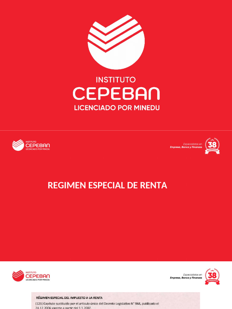 Regimen Especial de Renta Rer | PDF