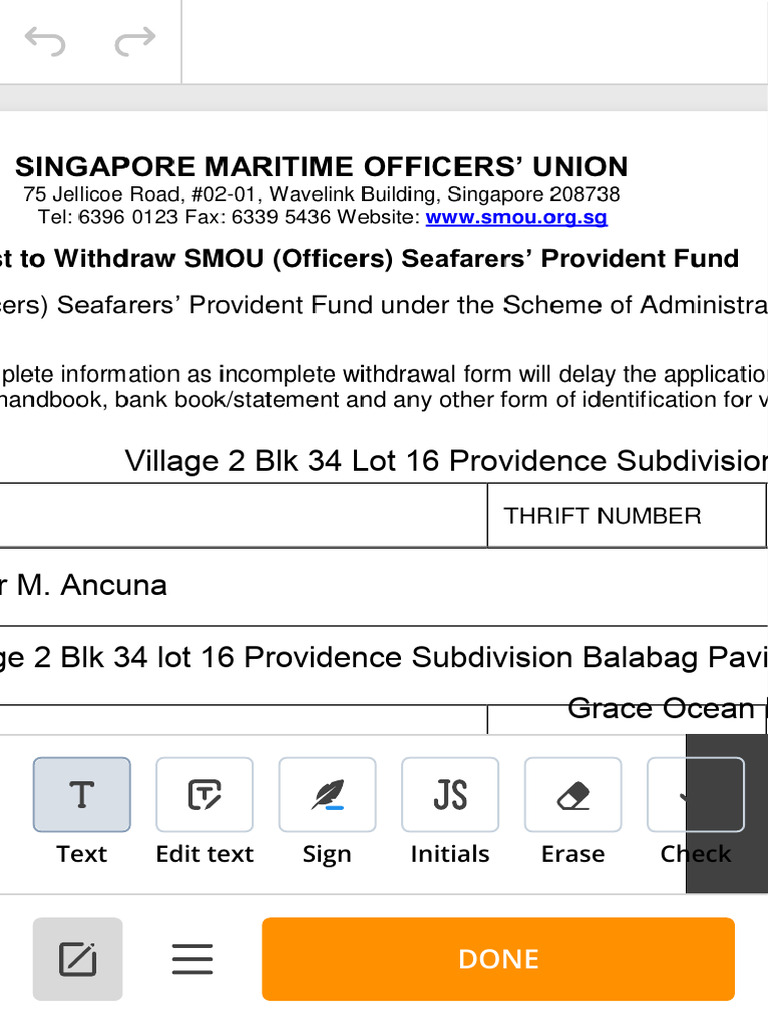 PDFfiller - Smou Singapore PDF | PDF