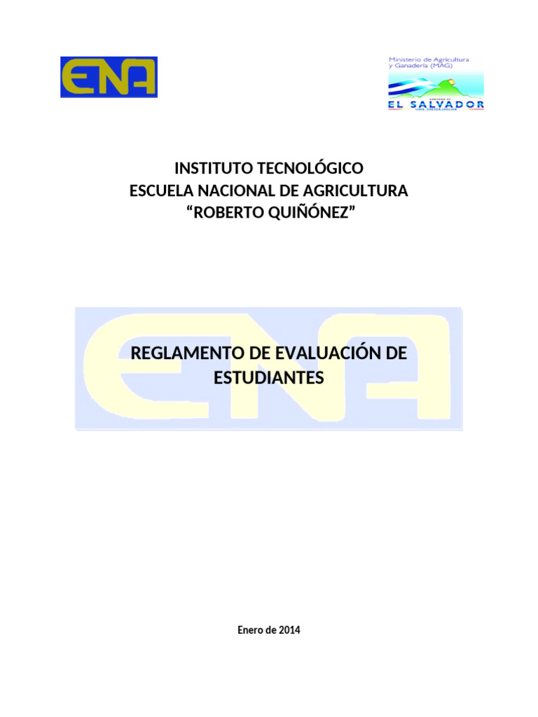 1.reglamento de Evaluacion 2015 | PDF | Evaluación | Aprendizaje