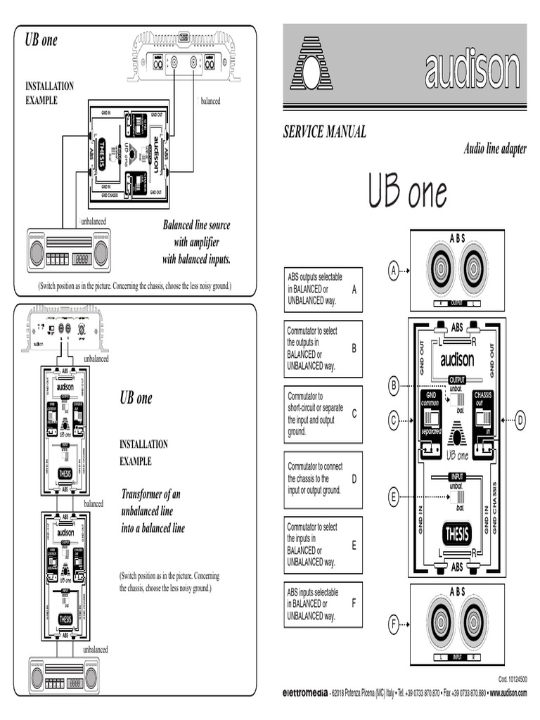 audison_ub_one_sm | PDF | Electrical Engineering | Electronics