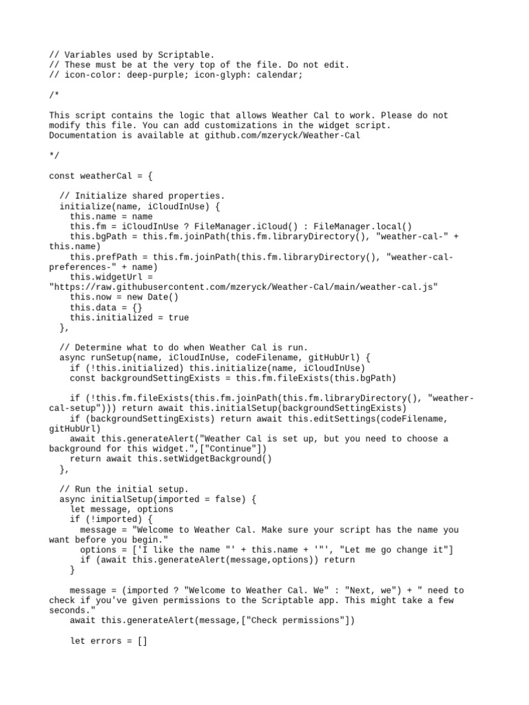 weather-cal-code | PDF | Java Script | System Software