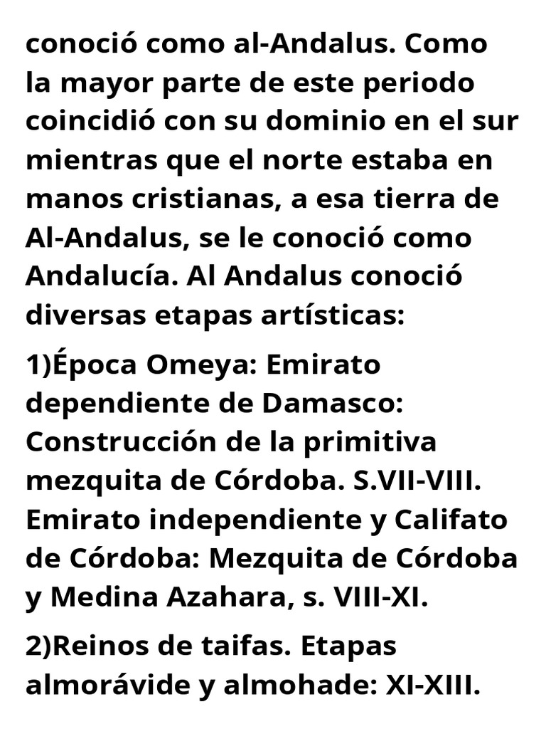 Conoció Como Al-Andalus. Como La Mayor Parte de Este Periodo Coincidió ...