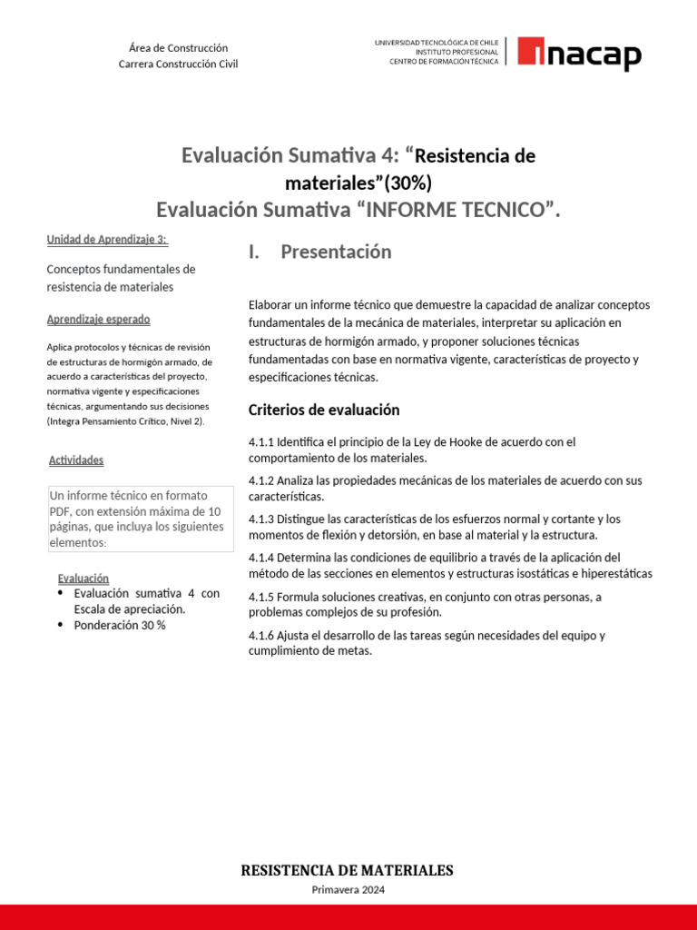 EV4 CORM01 Resistencia de Materiales | PDF | Resistencia de materiales | Concreto reforzado
