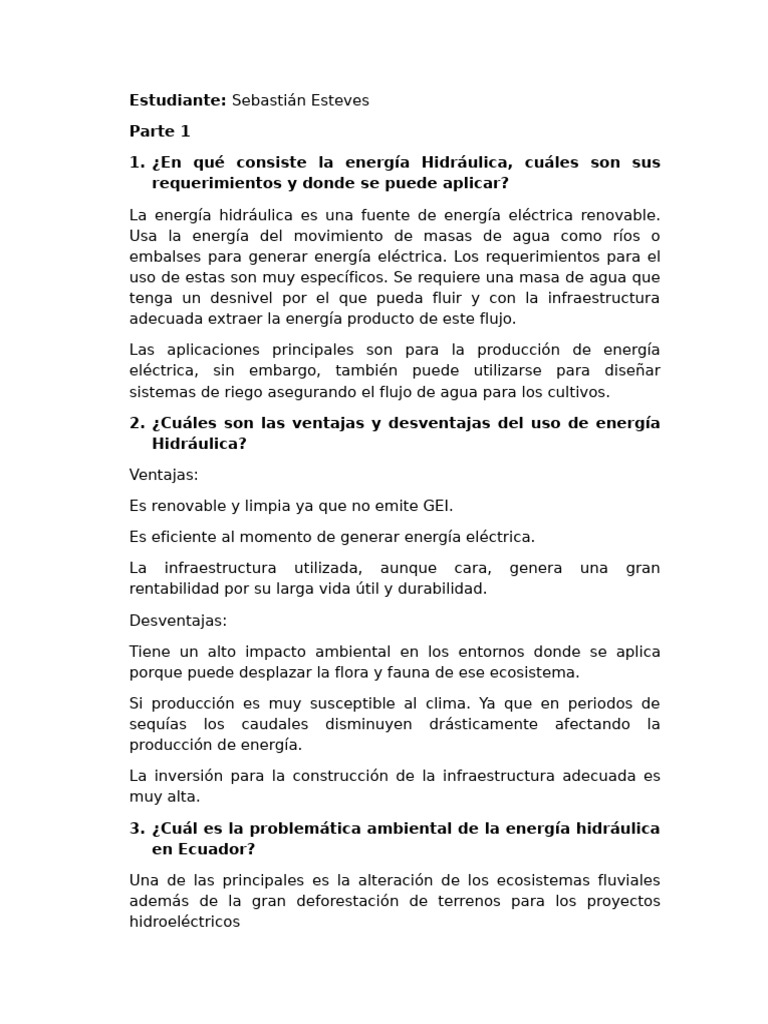 Actividad en Clase Energías Renovables | PDF | Energía renovable ...