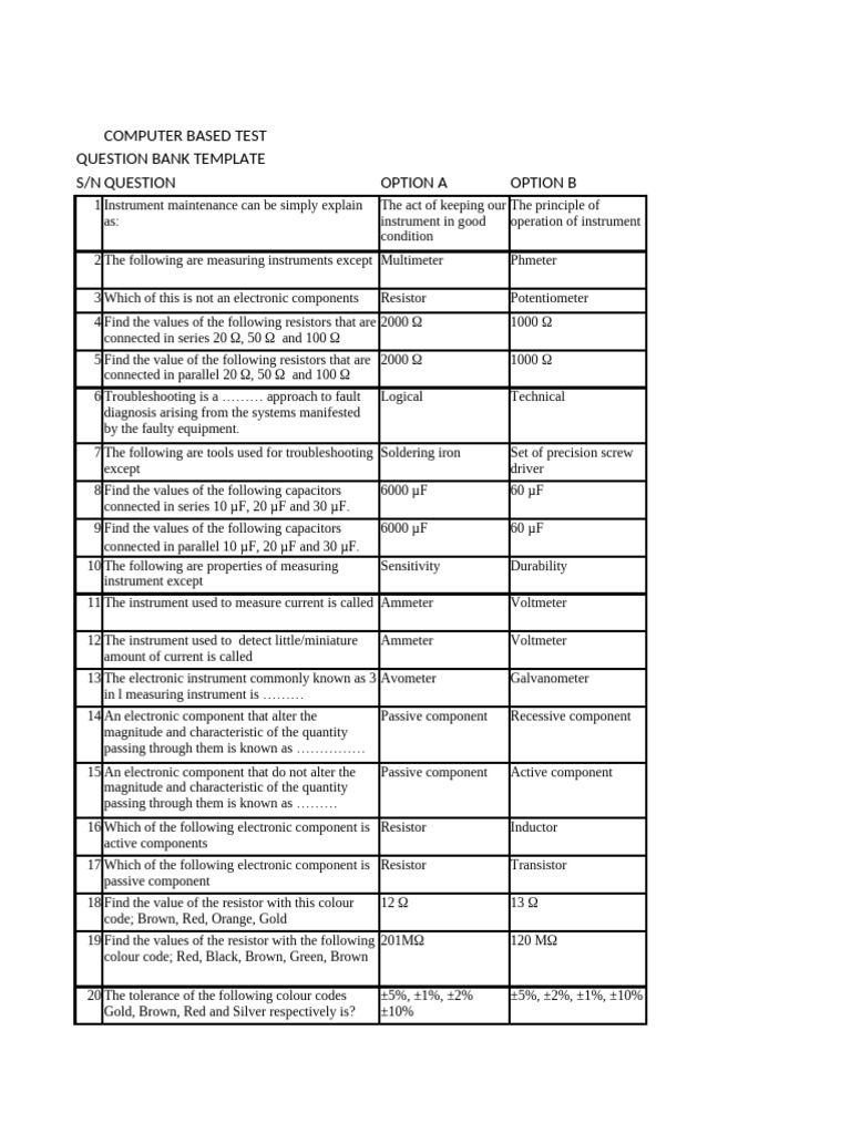 Nislt Instrumental Maintenance | PDF | Resistor | Electromagnetism
