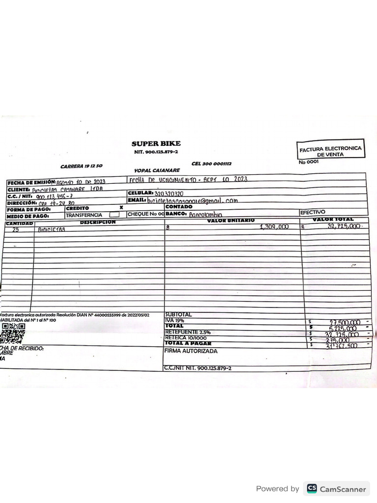Súper Bike, Cheque, Kartex.. | PDF