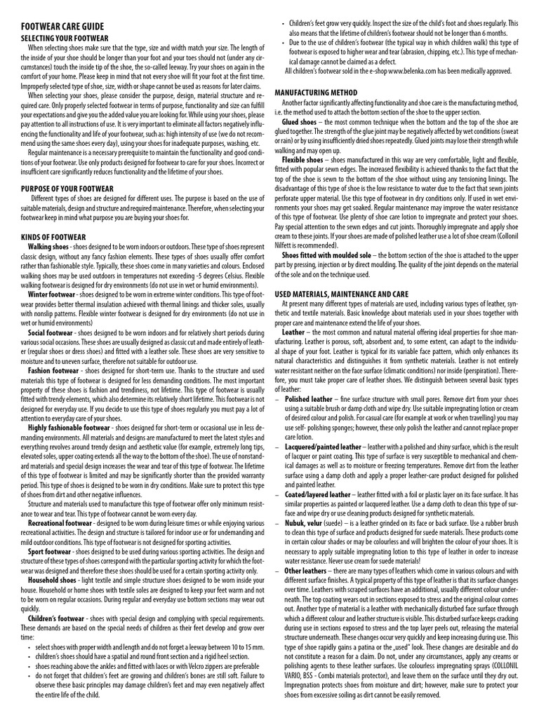 Barefoot Navod Na Pouzitie 2024 EN | PDF | Shoe | Footwear