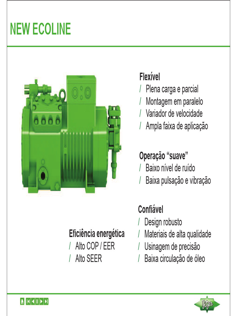 Compressores New Ecoline Bitzer | PDF | Motores | Refrigeração