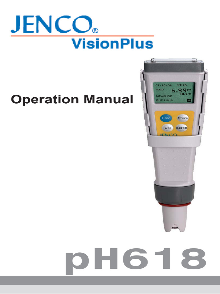 Medidor de ph JENCO | PDF | Ph | Buffer Solution