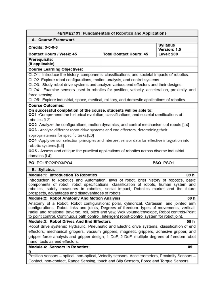 Robotics Fundamentals and Applications | PDF | Robotics | Robot