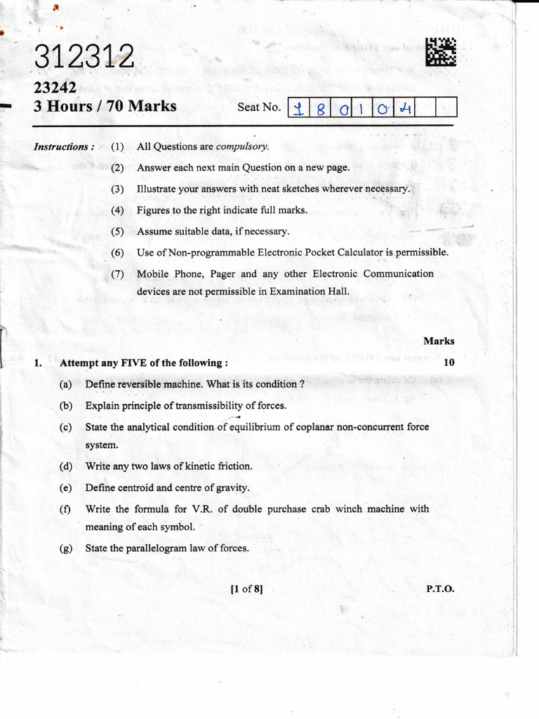 2024 Summer Question Paper (Msbtestudyresources) | PDF
