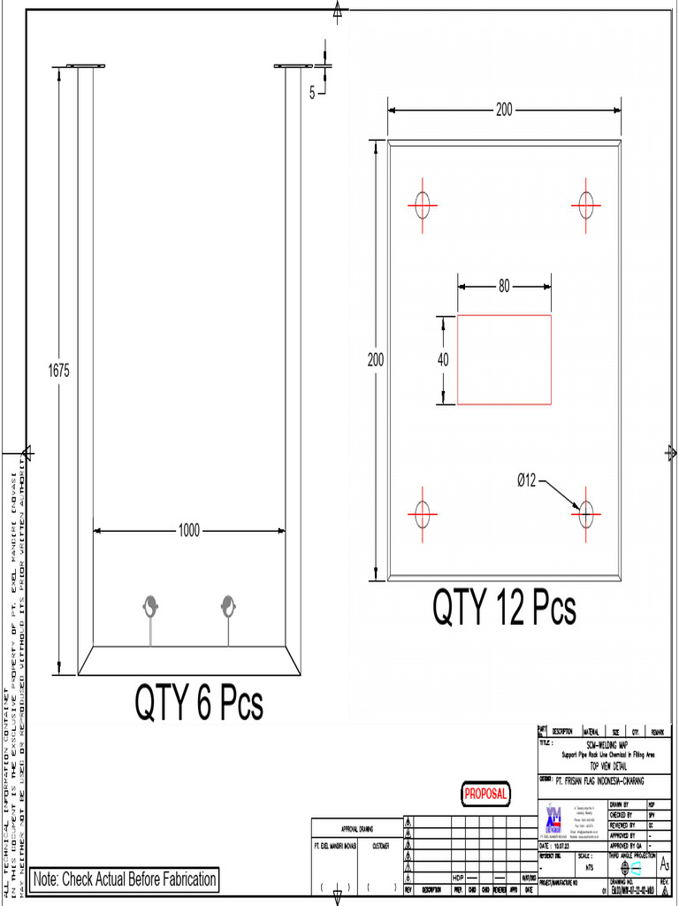 Support Pipe Rack Line Chemical in FIlling Area | PDF