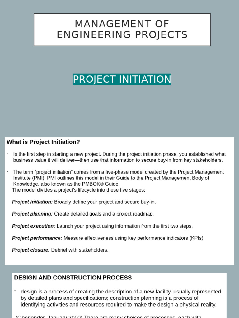 Management of Engineering Projects | PDF | Project Management ...