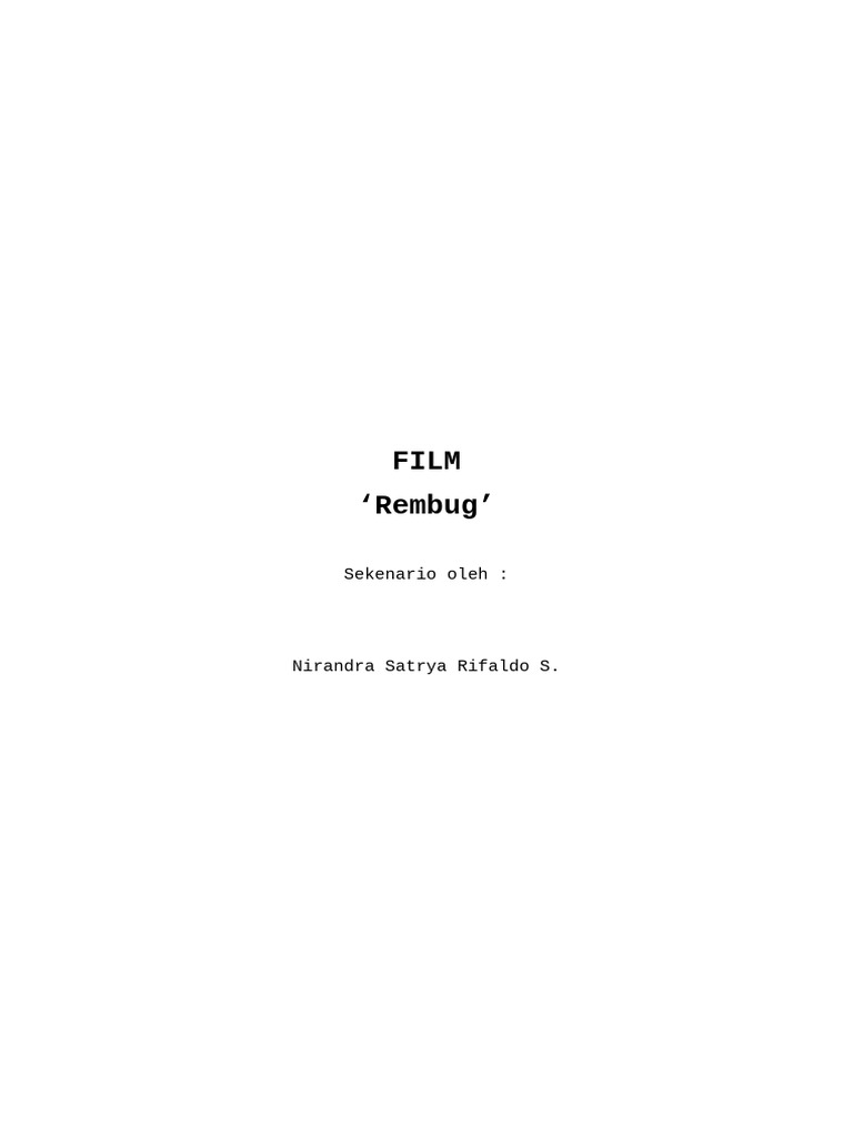 Contoh Naskah Film Sederhana | PDF