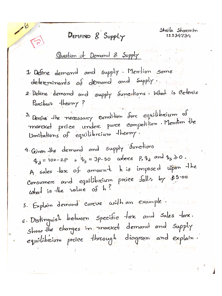 Economics Sheet-03 28-01-24 | PDF