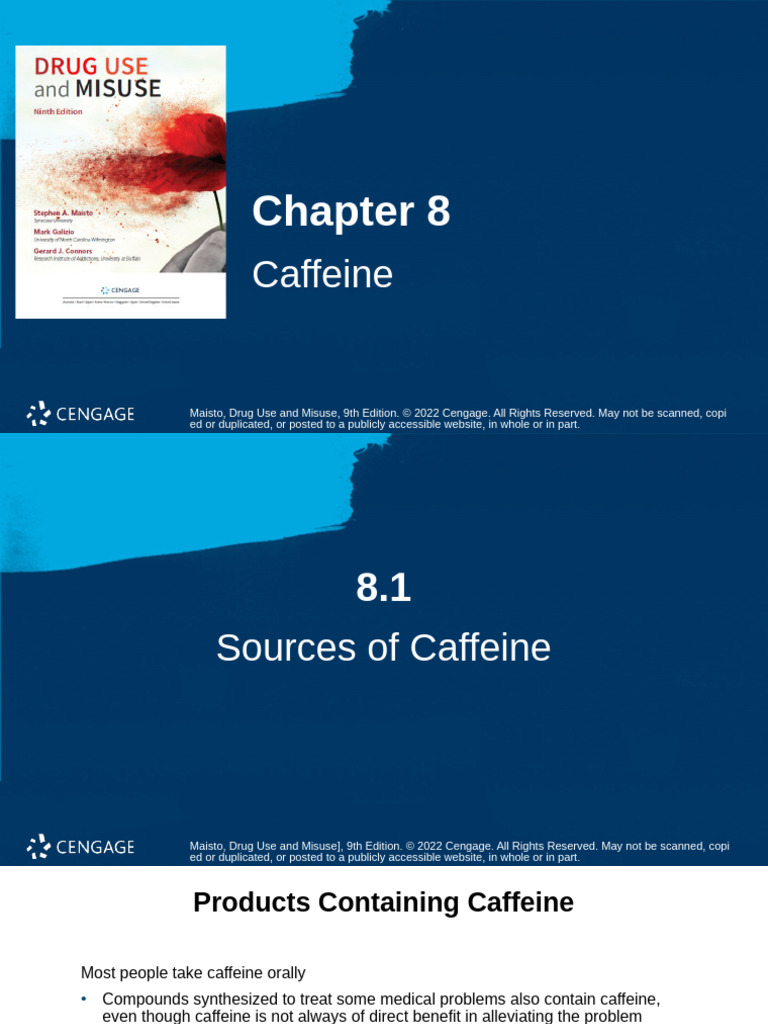 Maisto DrugUse 9e PPT CH08 | PDF | Caffeine | Major Depressive Disorder