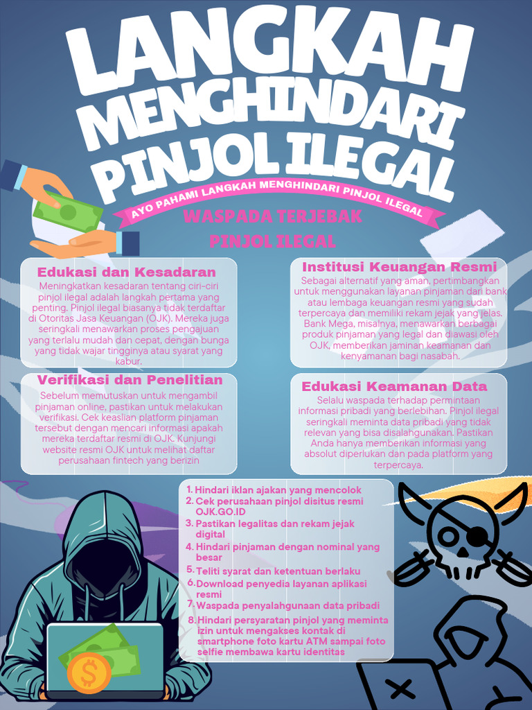 Poster Infografis Waspada Pinjol Ilustratif Ungu Dan Merah Muda 20240820 083 | PDF