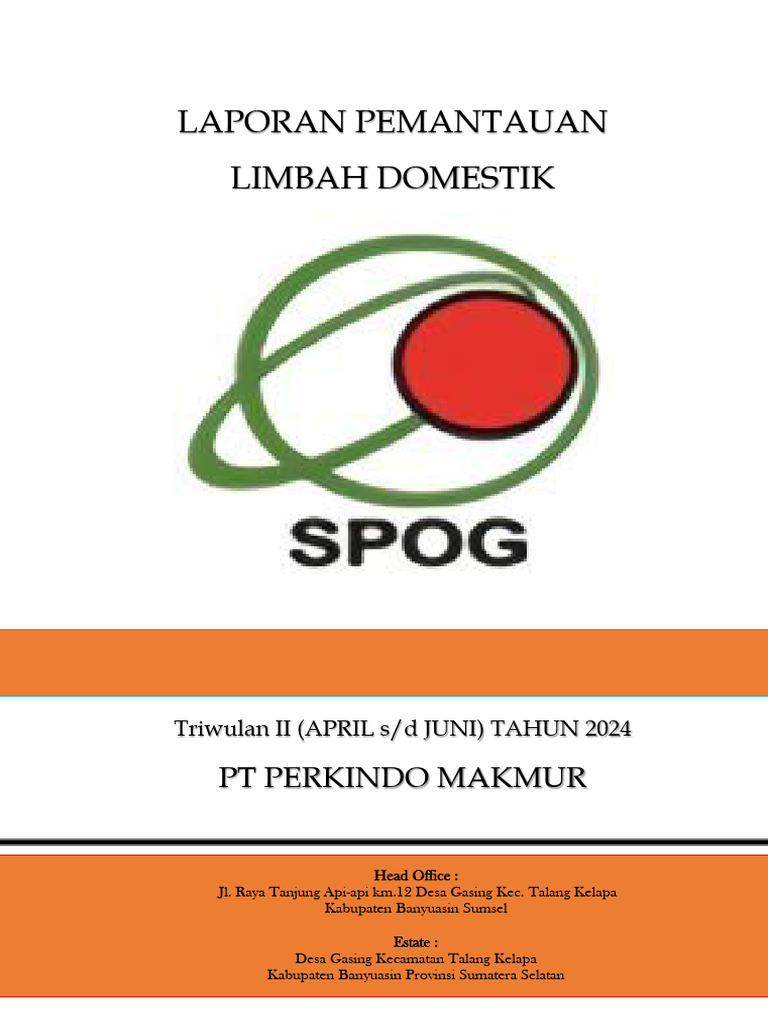 Cover Limbah Domestik - PMI 1 | PDF