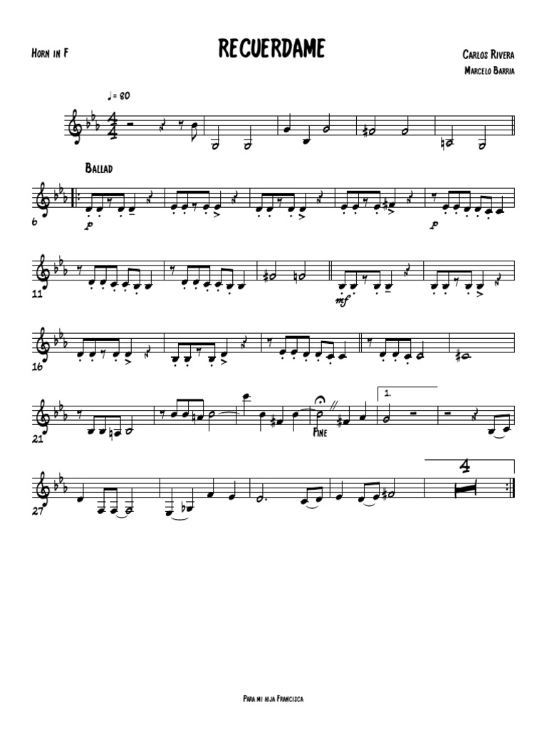 Recuerdame Corno 3 | PDF